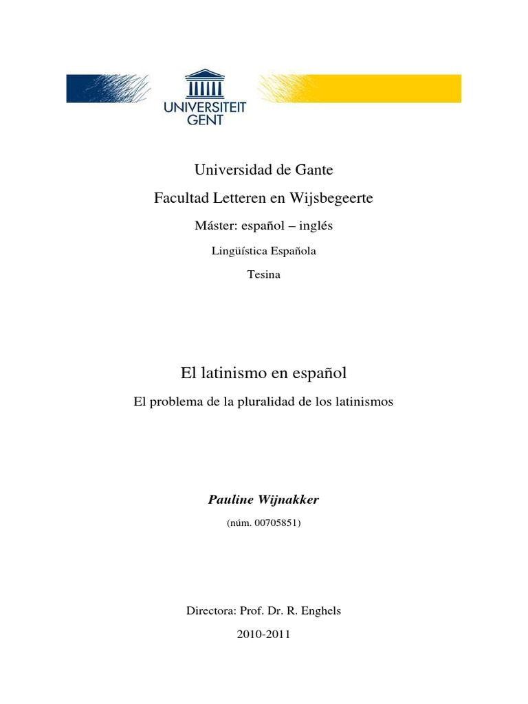 Pluralidad de Latinismos en Español | PDF | Lengua española | latín