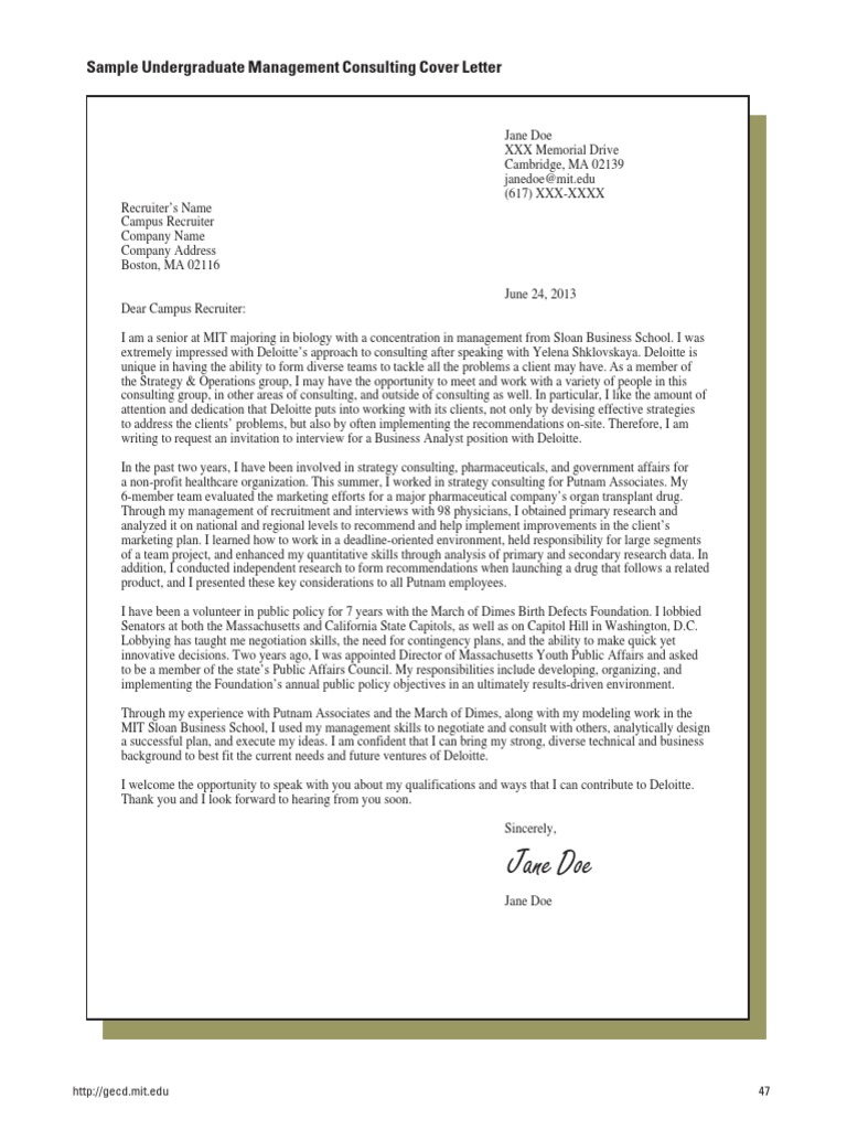 Sample Cover Letters | PDF