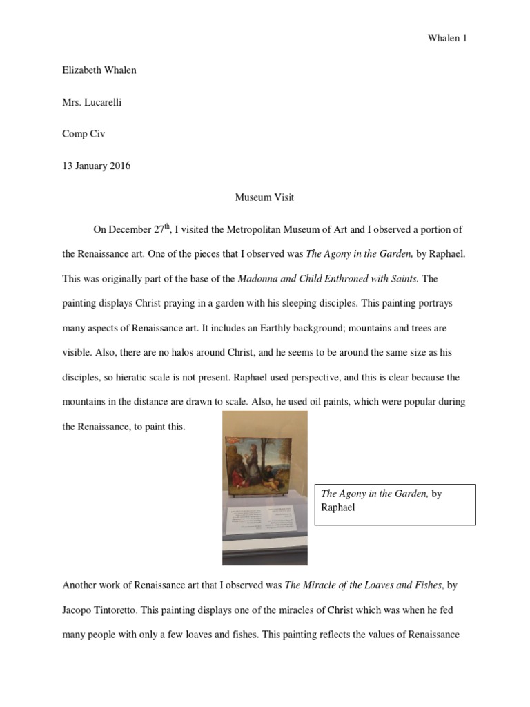Museum Visit Portfolio | PDF