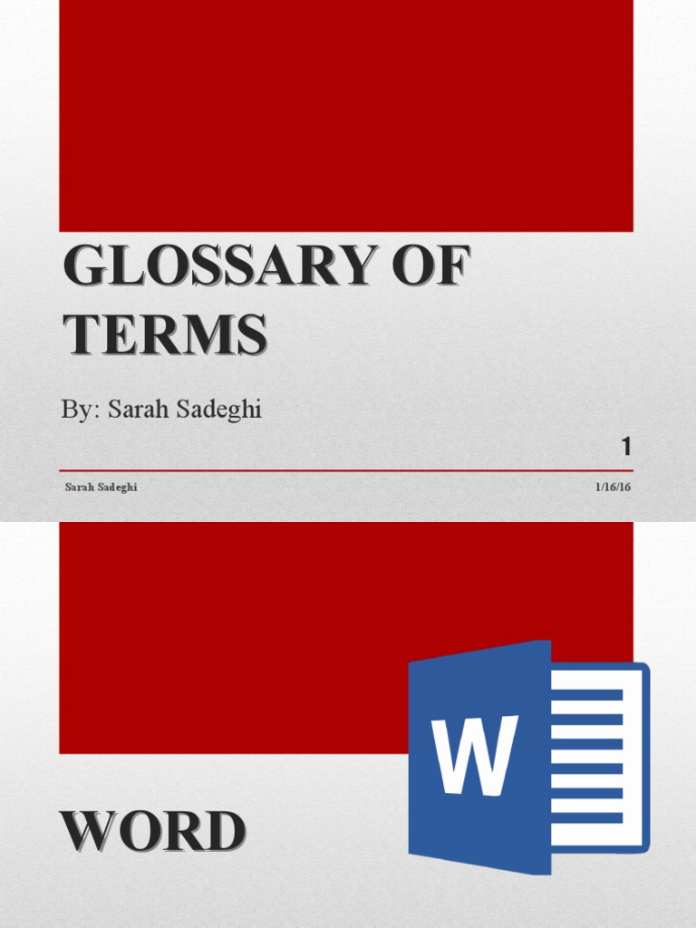 Glossary of Tech and Design Terms | PDF