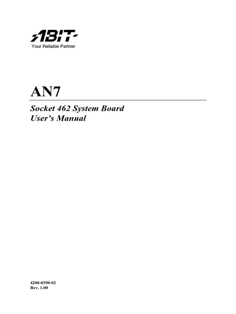 ABIT An7 User Manual | PDF | Digital Electronics | Digital Technology