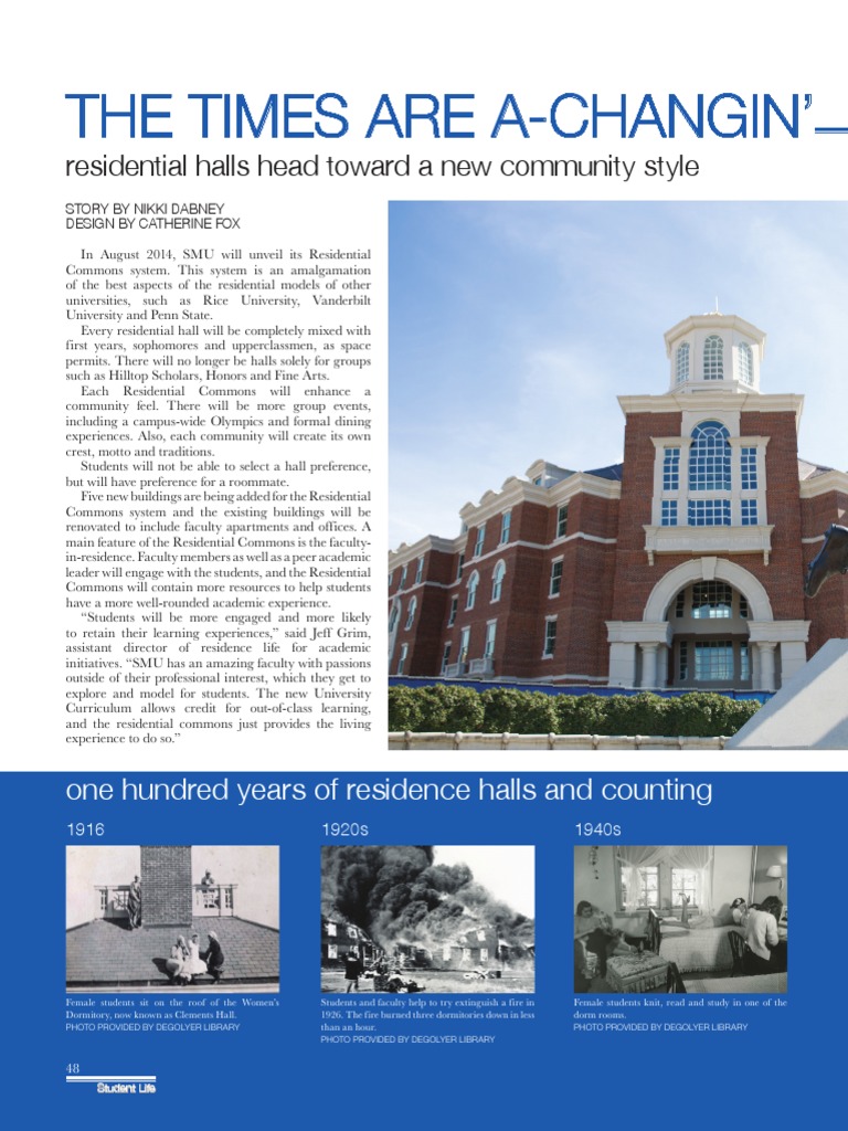 The Times Are A-Changin' | PDF | Dormitory | Universities And Colleges