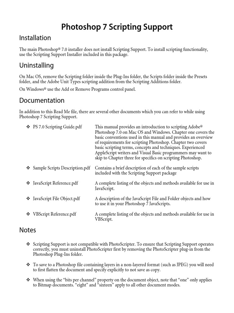 Photoshop Scripting | PDF | Adobe Photoshop | Scripting Language