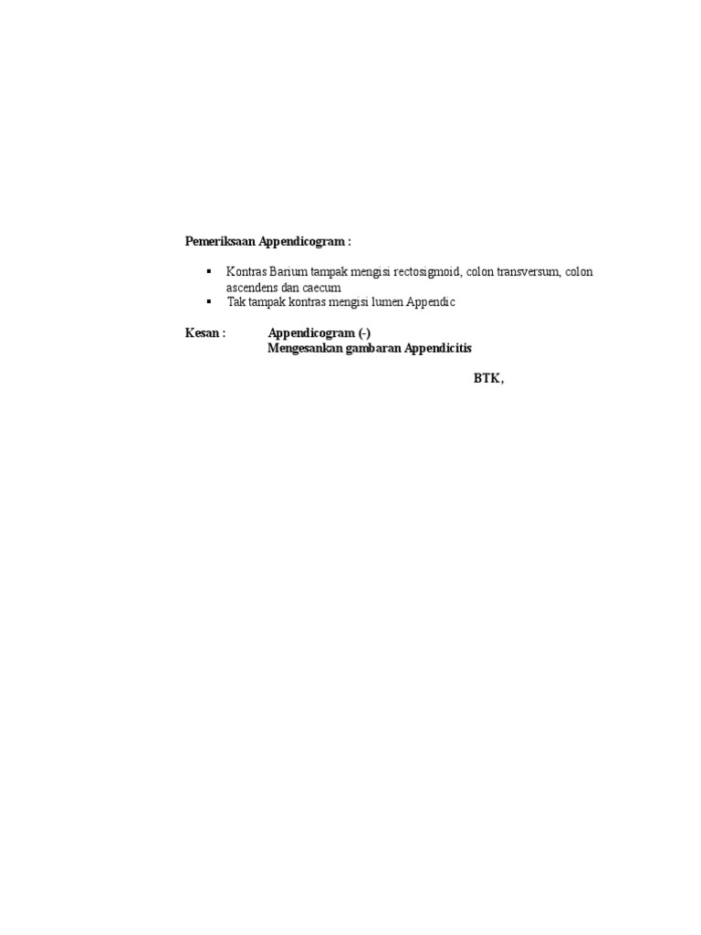 Appendicogram Results Indicate Appendicitis | PDF