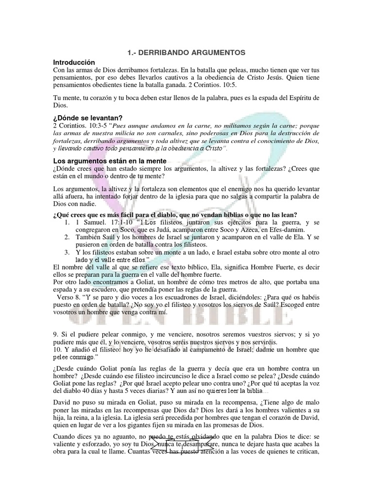 1-2 Derribando Argumentos - La Consolidación | PDF | Goliat | David