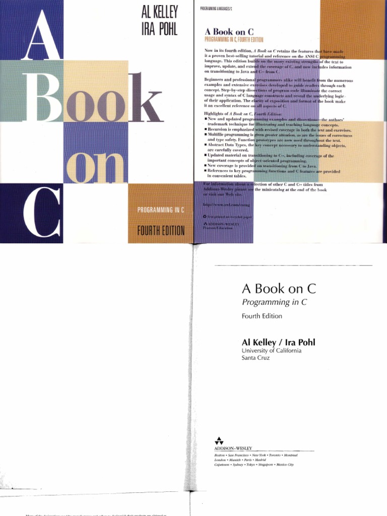 A Book On C - Kelly and Pohl - 4th Ed | PDF | C (Programming Language ...