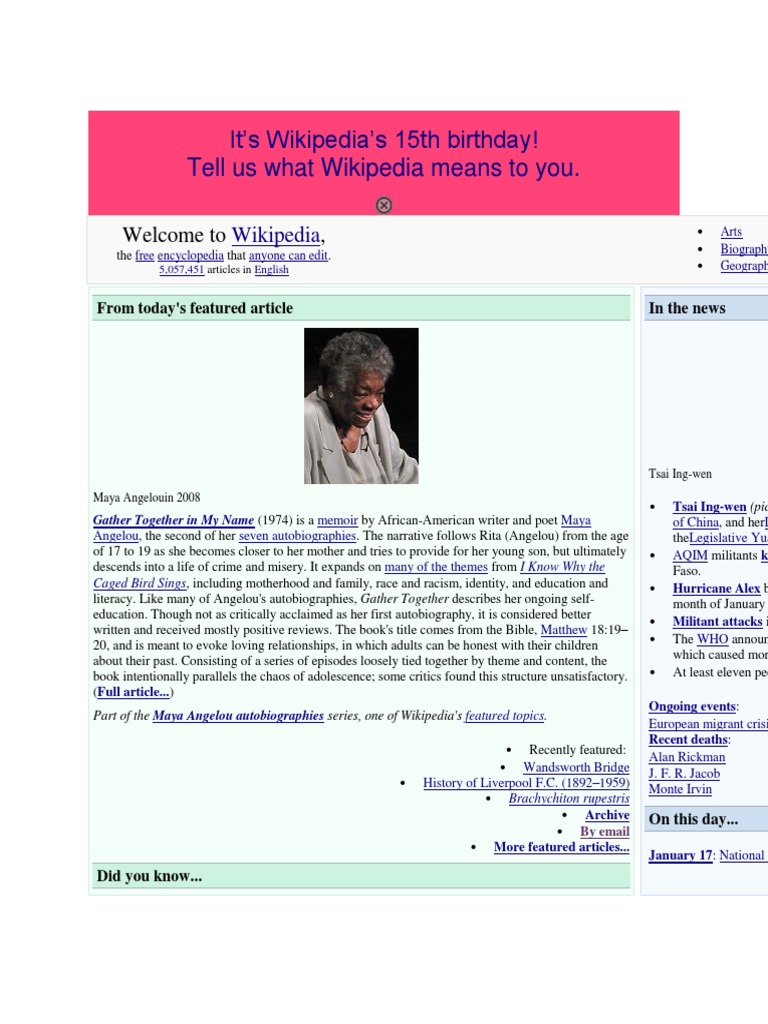 It's Wikipedia's 15th Birthday! Tell Us What Wikipedia Means To You ...