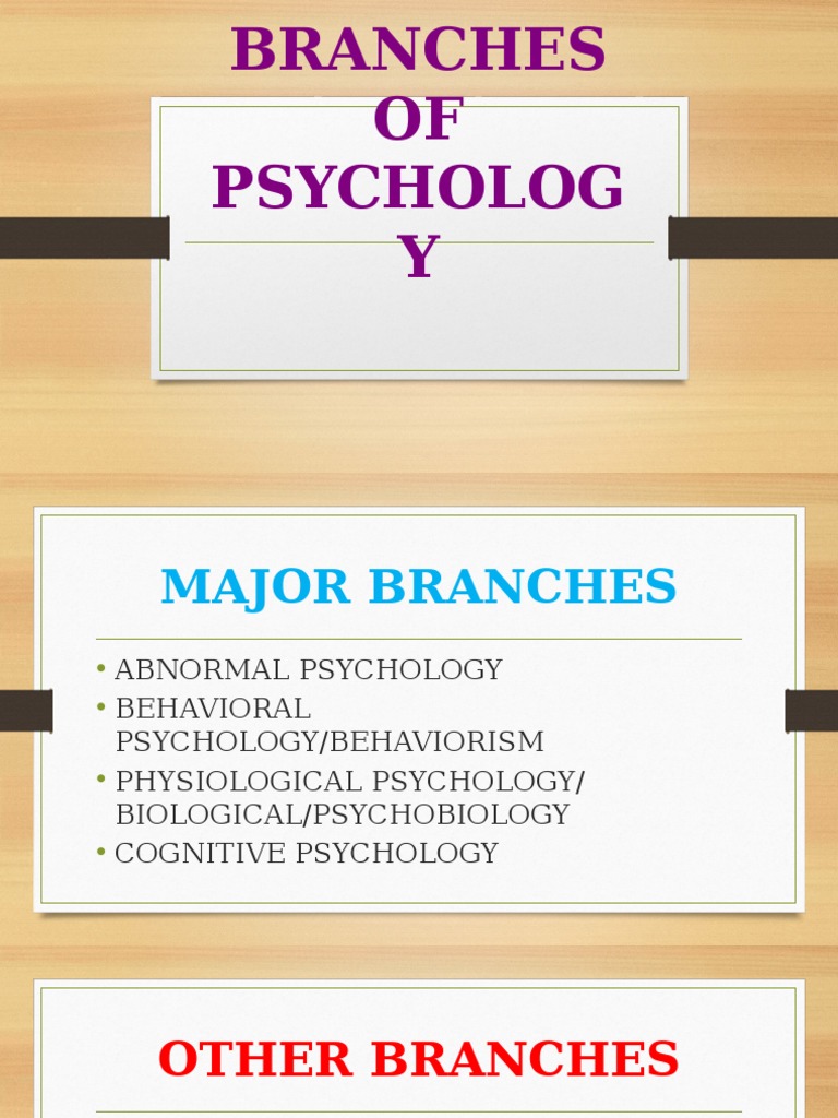 Overview of Psychology Branches | PDF | Scientific Control | Experiment