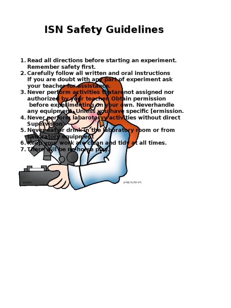 ISN Safety Guidelines | PDF