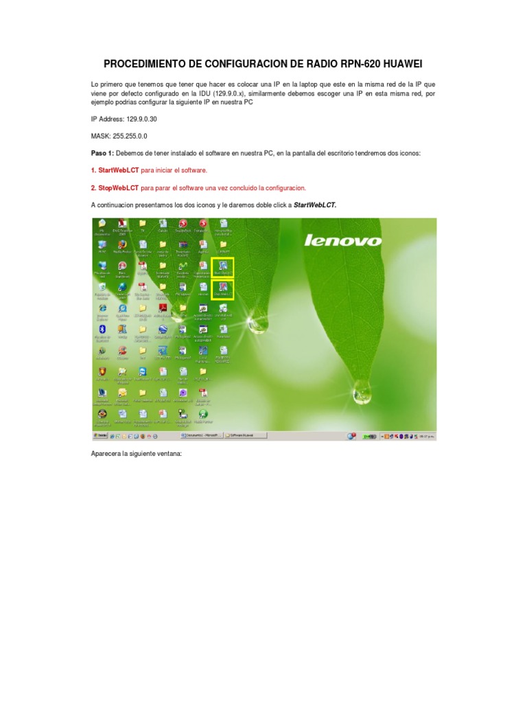 Pantallazos de Configuracion de HUAWEI RTN 620 | PDF | Redes de ...