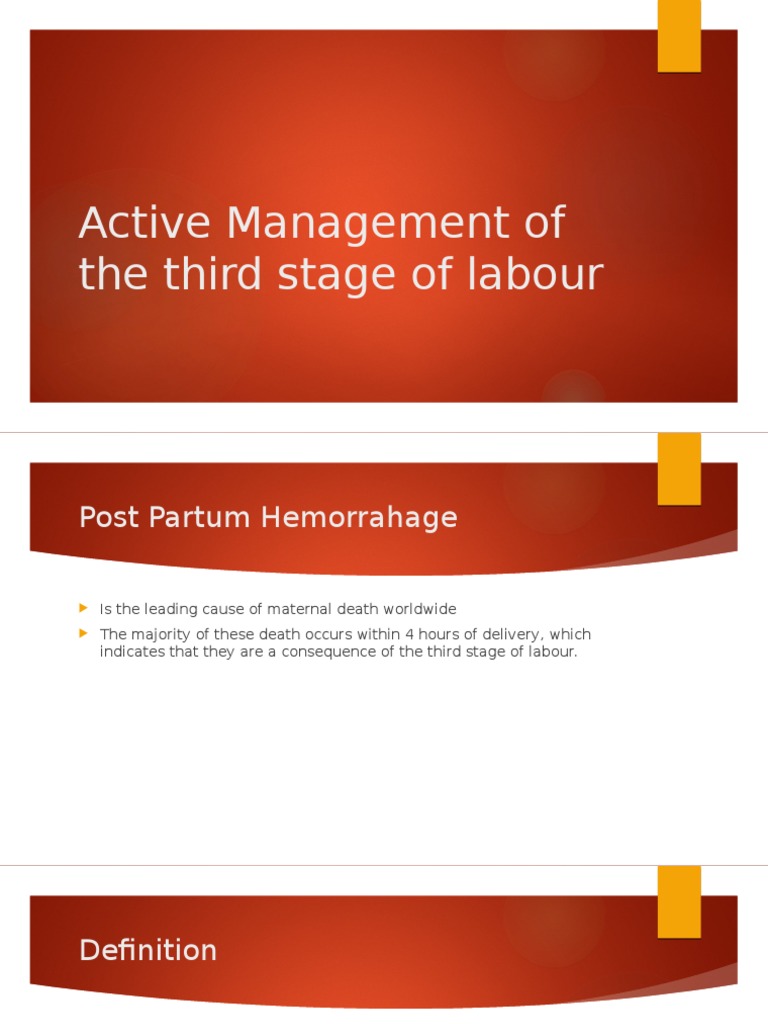 Active Management of The Third Stage of Labour | PDF | Childbirth ...