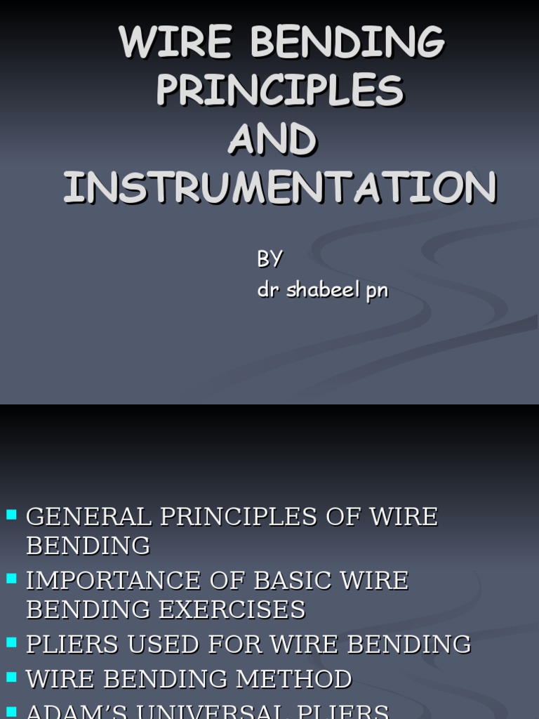 Wire Bending Principles | PDF | Hand | Manufactured Goods