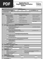 Bir Update Form (1905) | PDF | Taxes | Public Law