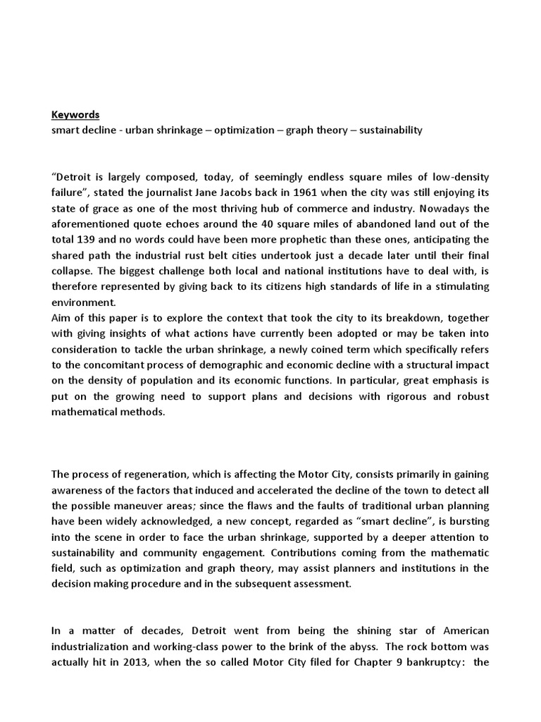 Detroit Case Study | PDF | Detroit | Urban Sprawl