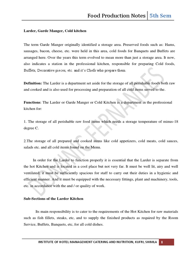 5th Sem Food Production Notes PDF | PDF | Sausage | Curing (Food ...
