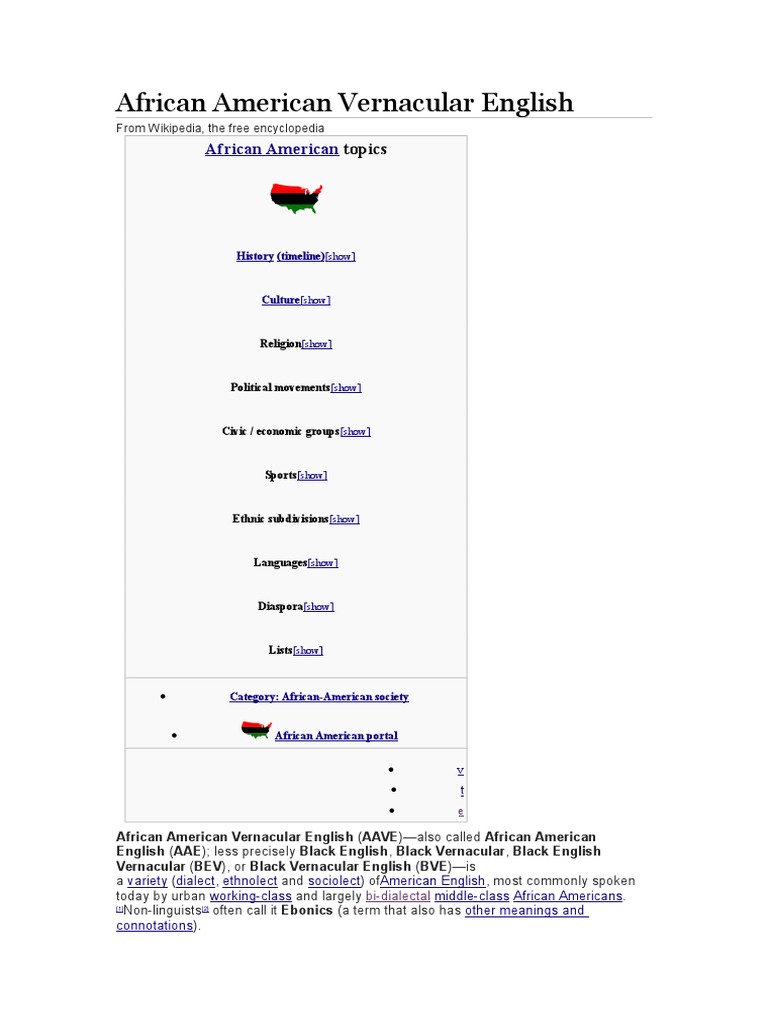 African American Vernacular English | PDF | Linguistics | Semiotics