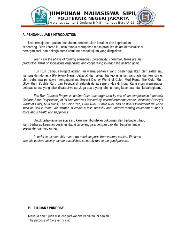 Proposal Fun Run | PDF