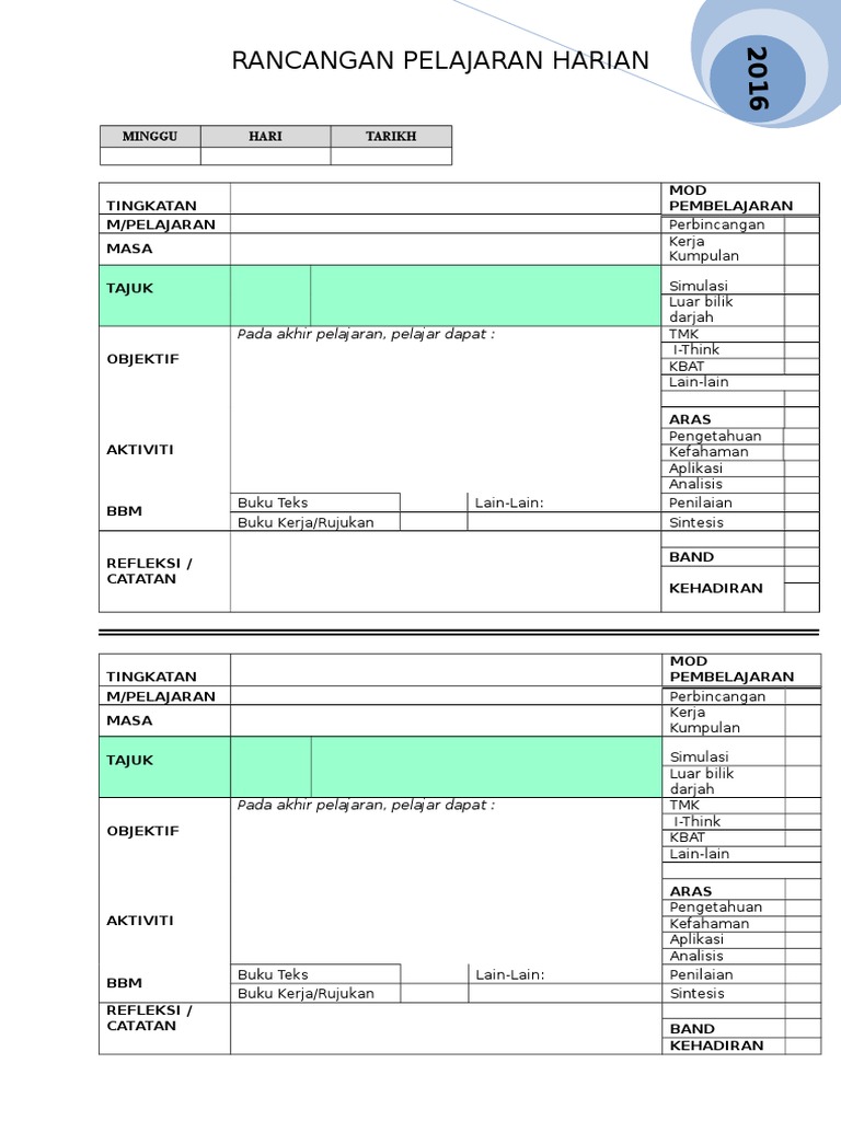 Template RPH (Word Edited) | PDF