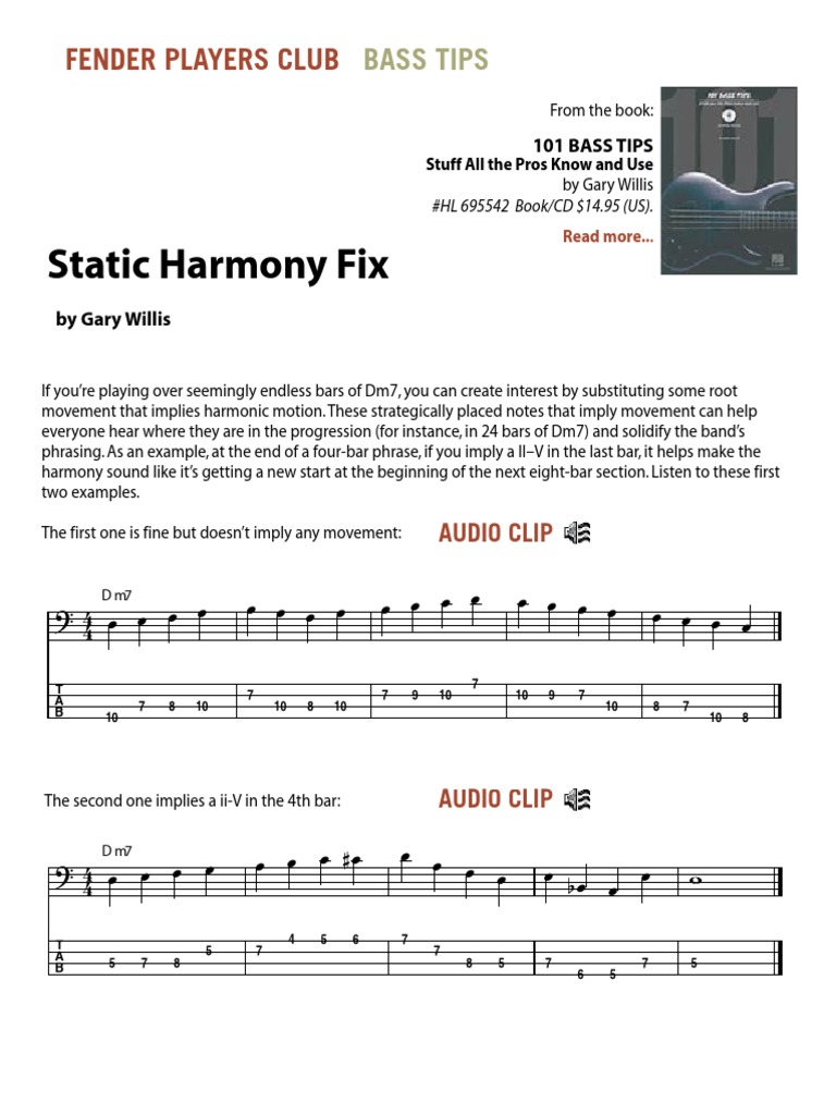 Static Harmony Fix: Fender Players Club | PDF