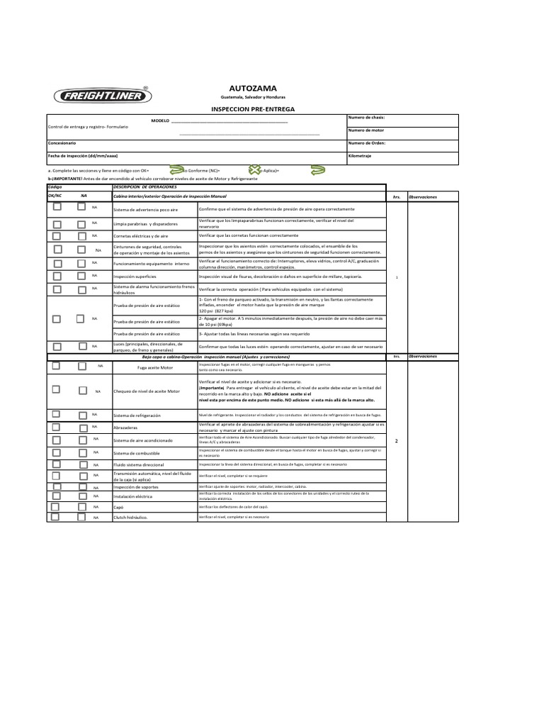 Formato PDI Guatemala | PDF | Eje | Transmisión (Mecánica)