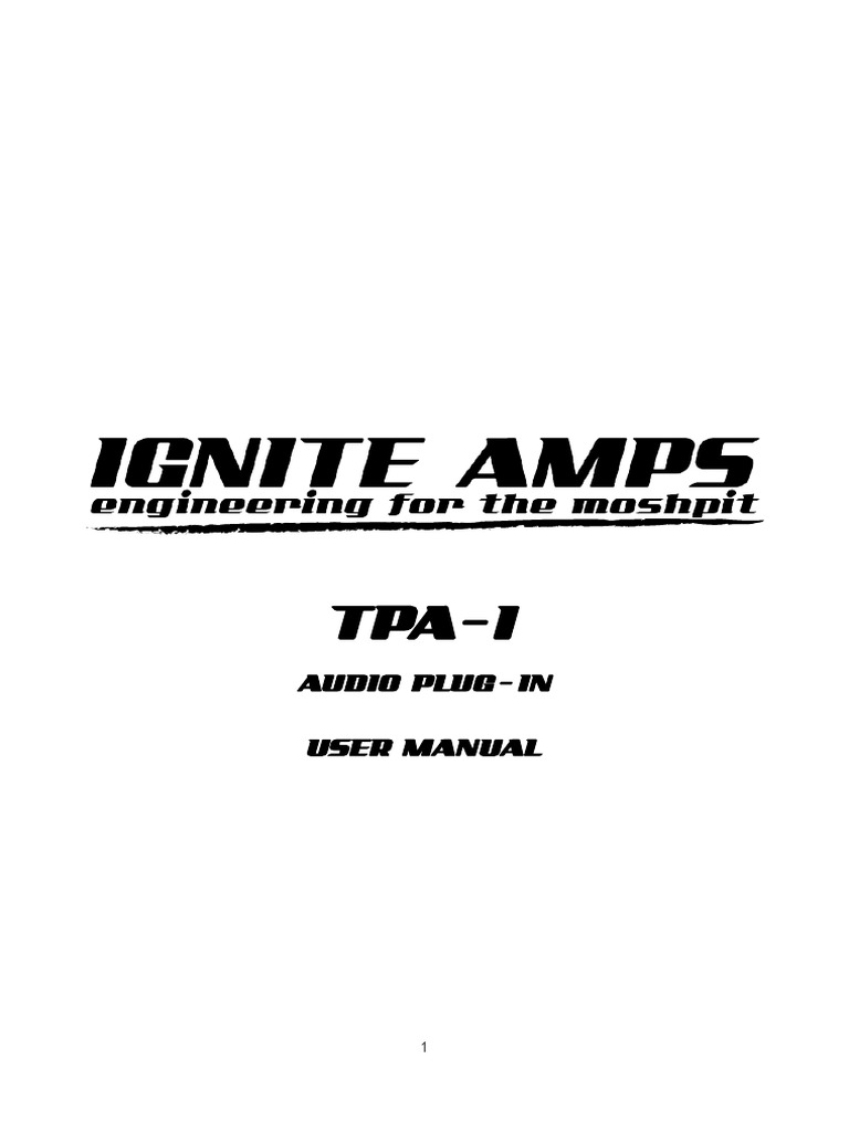 TPA-1 v1.0.0 User Manual | PDF | Amplifier | Vacuum Tube