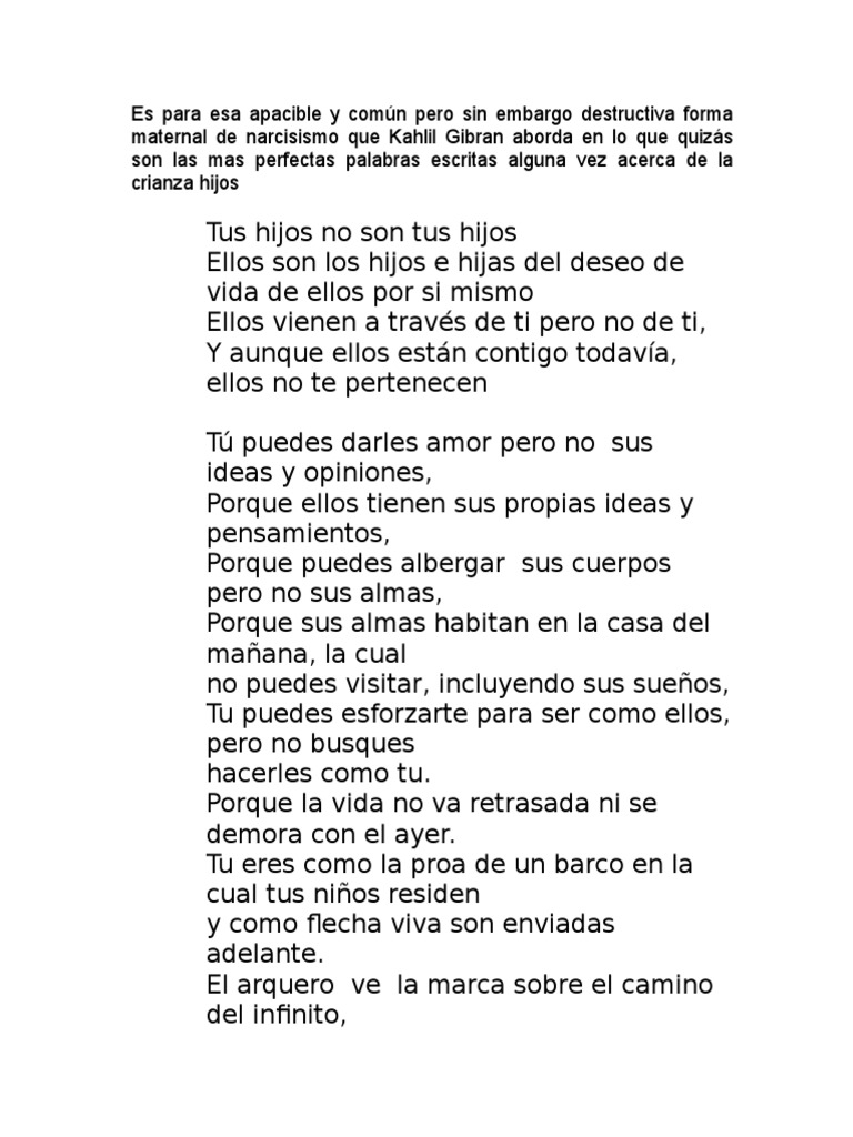 Tus Hijos No Son Tus Hijos Pdf