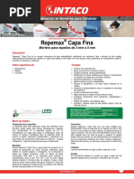 Ficha Tecnica Repemax Capa Fina (Intaco) - 1 | PDF | Hormigón | Pintar