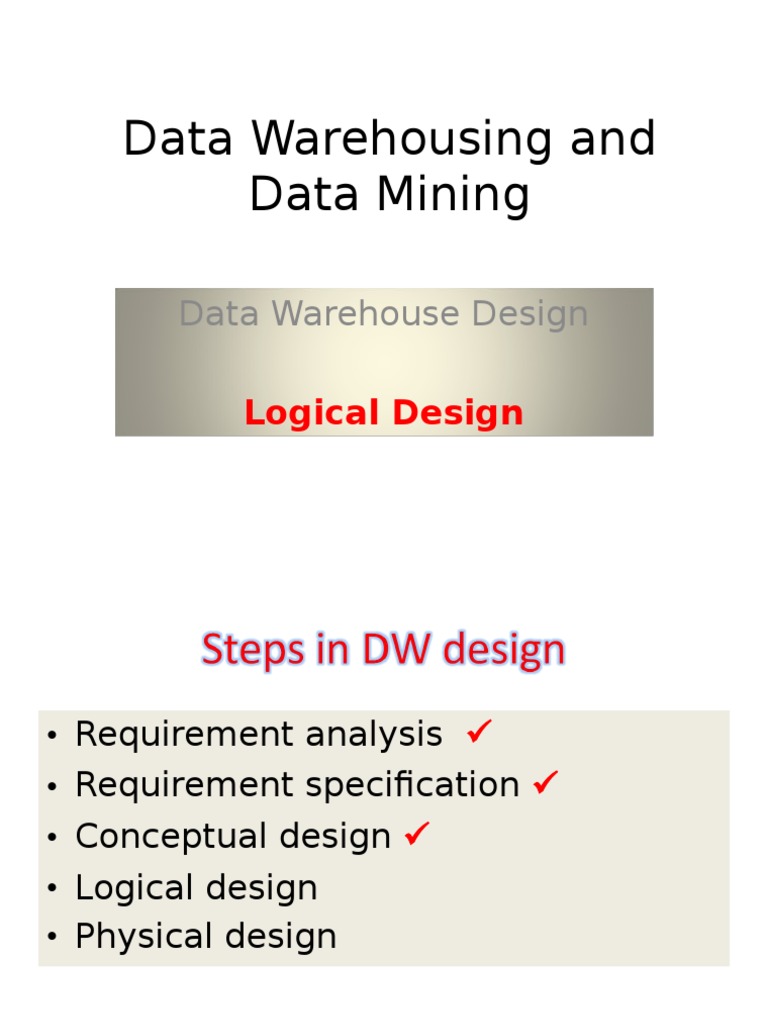 Data Warehouse - Logical Design | PDF | Data Warehouse | Conceptual Model