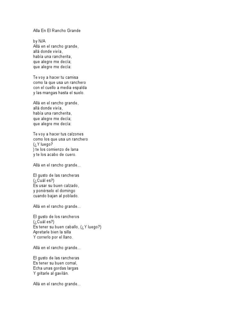 Alla en El Rancho Grande | PDF