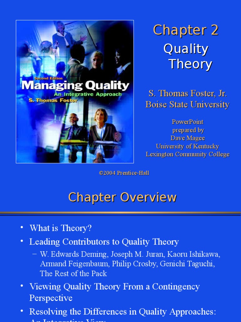 02 Quality Theory | PDF | Quality Management | Leadership