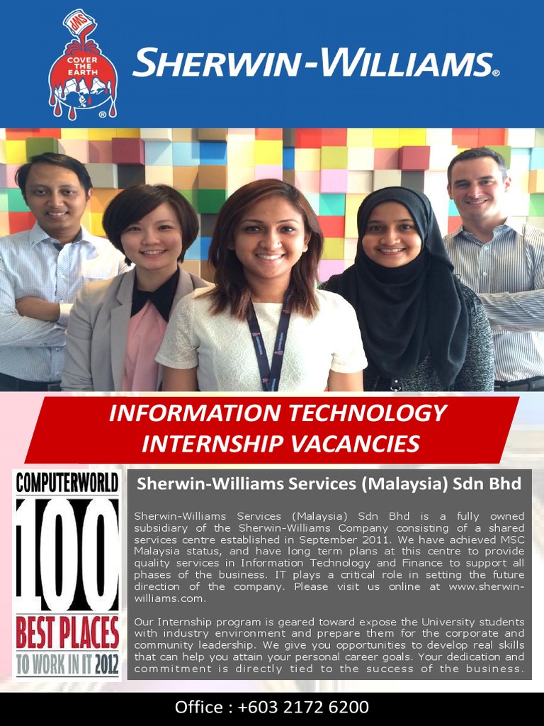 Intern Job (Sherwin Williams) | PDF | Internship | Job Hunting