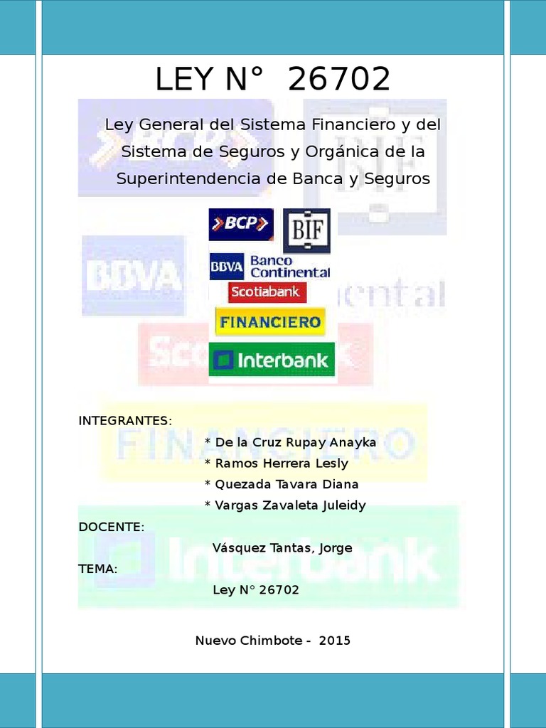 Ley General del Sistema Financiero | PDF | Bancos | Seguro