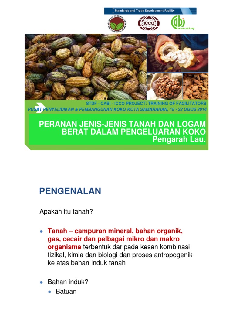 Peranan Jenis-Jenis Tanah Dan Logam Berat Dalam Pengeluaran Koko | PDF