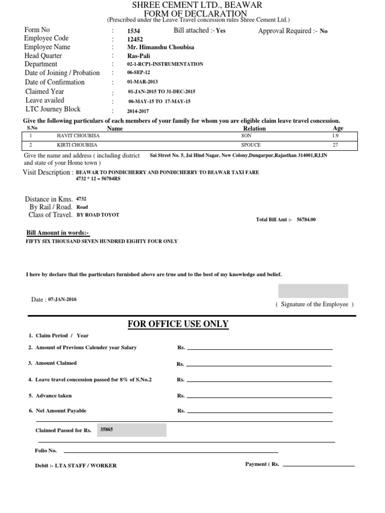 LTC Reimbursement | PDF