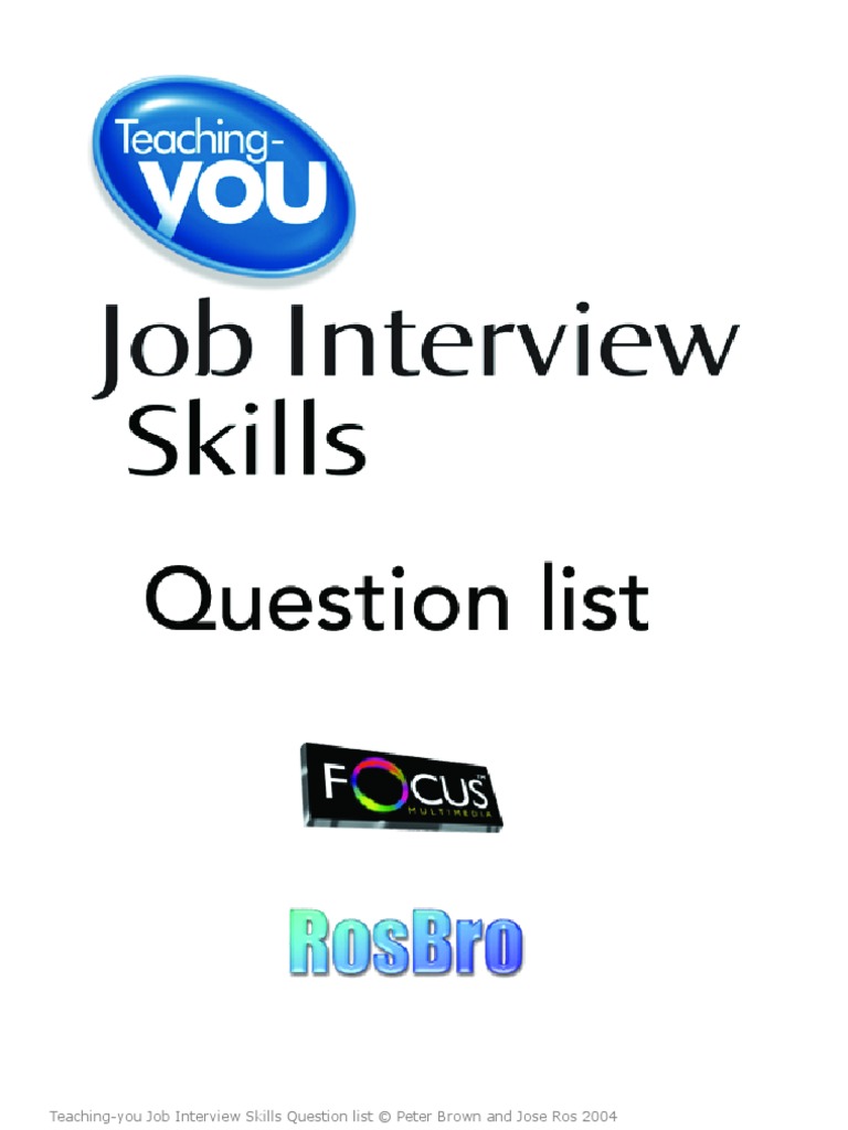 Job Interview Skills Question List | PDF | Job Interview | Leadership