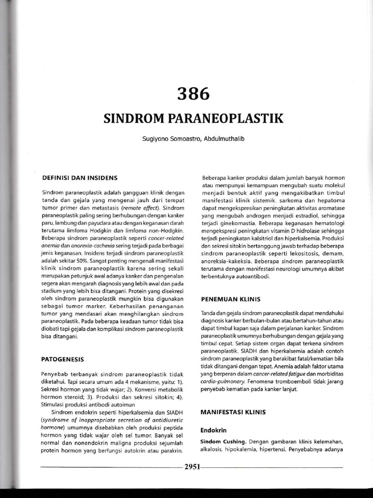 Sindrom Paraneoplastik | PDF