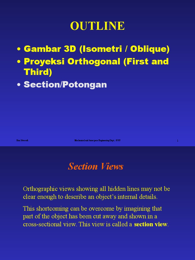 Understanding Section Views in Engineering | PDF | Technical Drawing ...