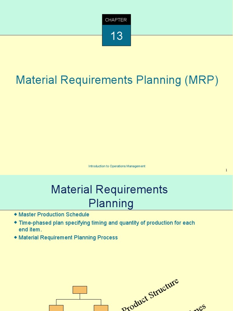 MRP | PDF | Operations Management | Industries