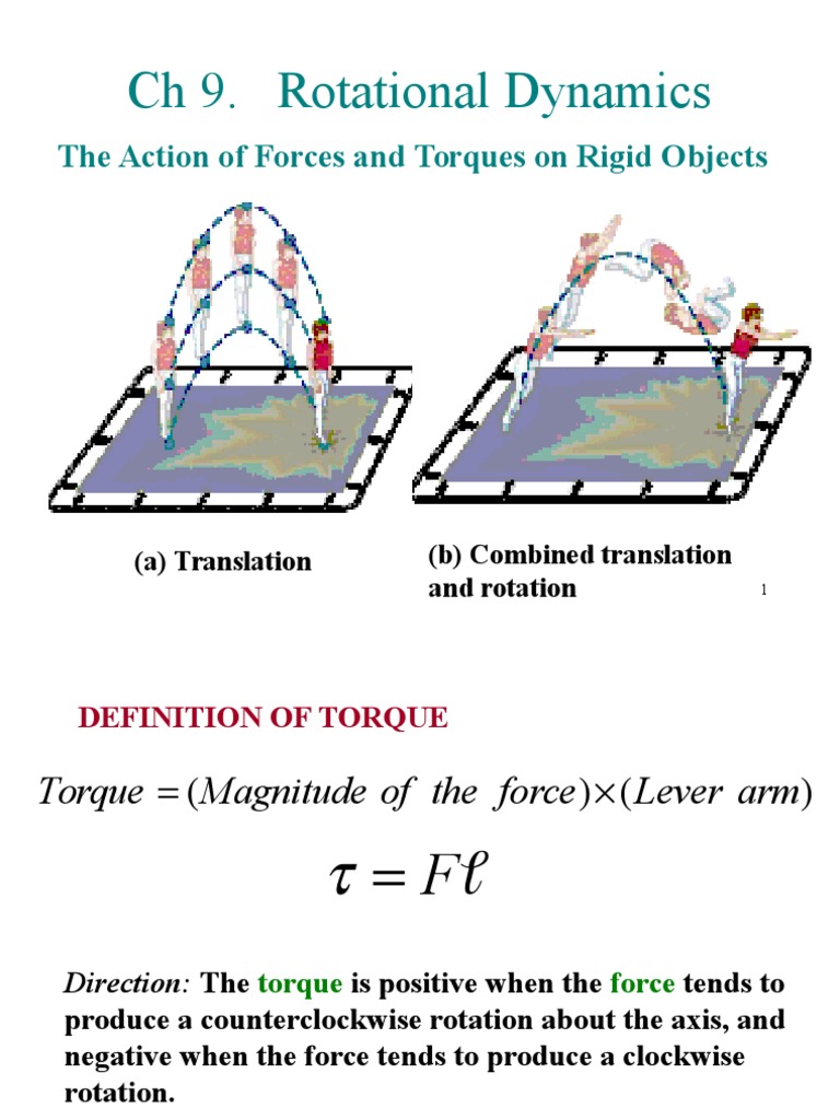 CH 9 | PDF | Rotation Around A Fixed Axis | Torque