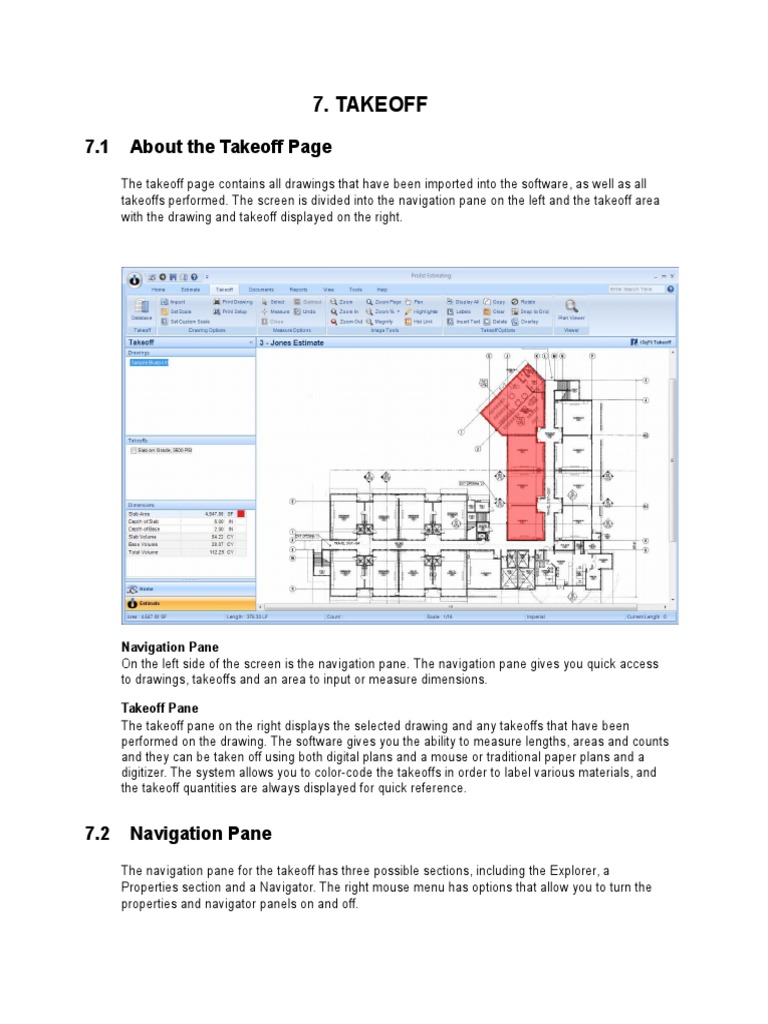 Takeoff: 7.1 About The Takeoff Page | PDF | Tab (Gui) | Icon (Computing)