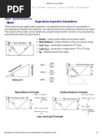 Angle Beam Ultrasonic Testing Formulas | PDF | Wavelength | Waves