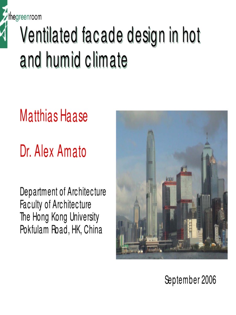 Ventilated Facades Design in Hot Climate PDF | PDF