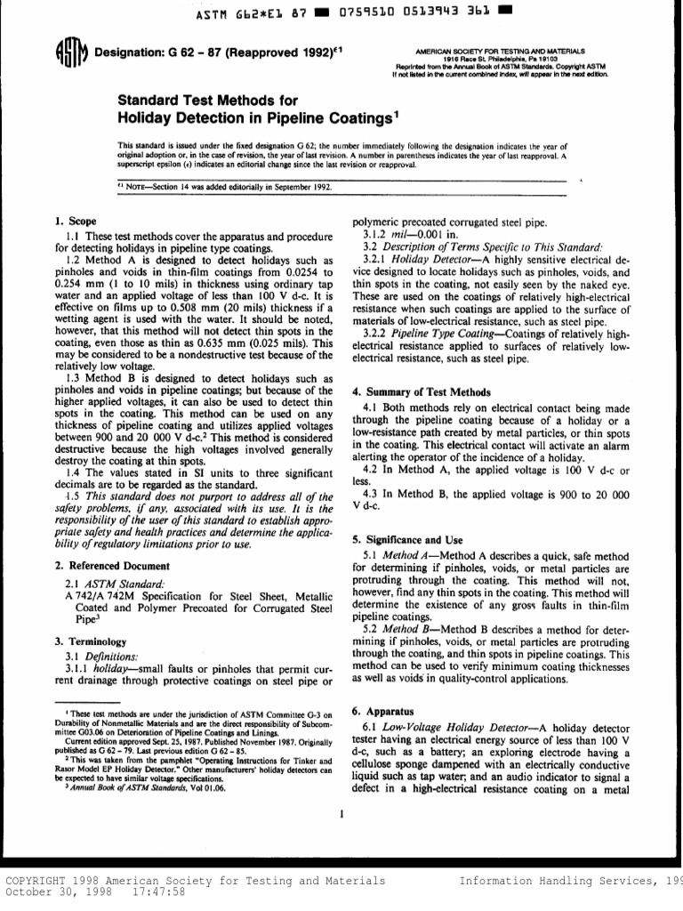 ASTM Standards Overview 1998 | PDF | Sports & Recreation | Law
