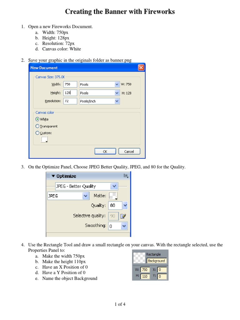Creating The Banner With Fireworks | PDF | Communication Design | Graphics