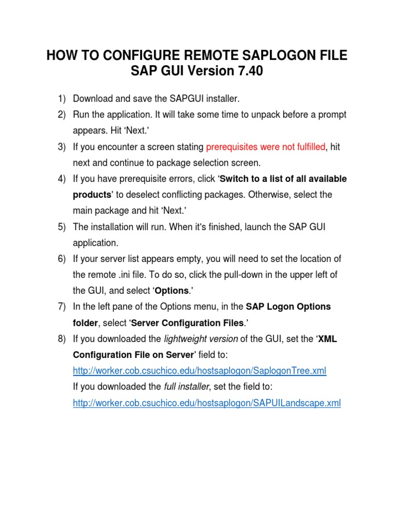 How To Install Sap Gui 740 Pdf