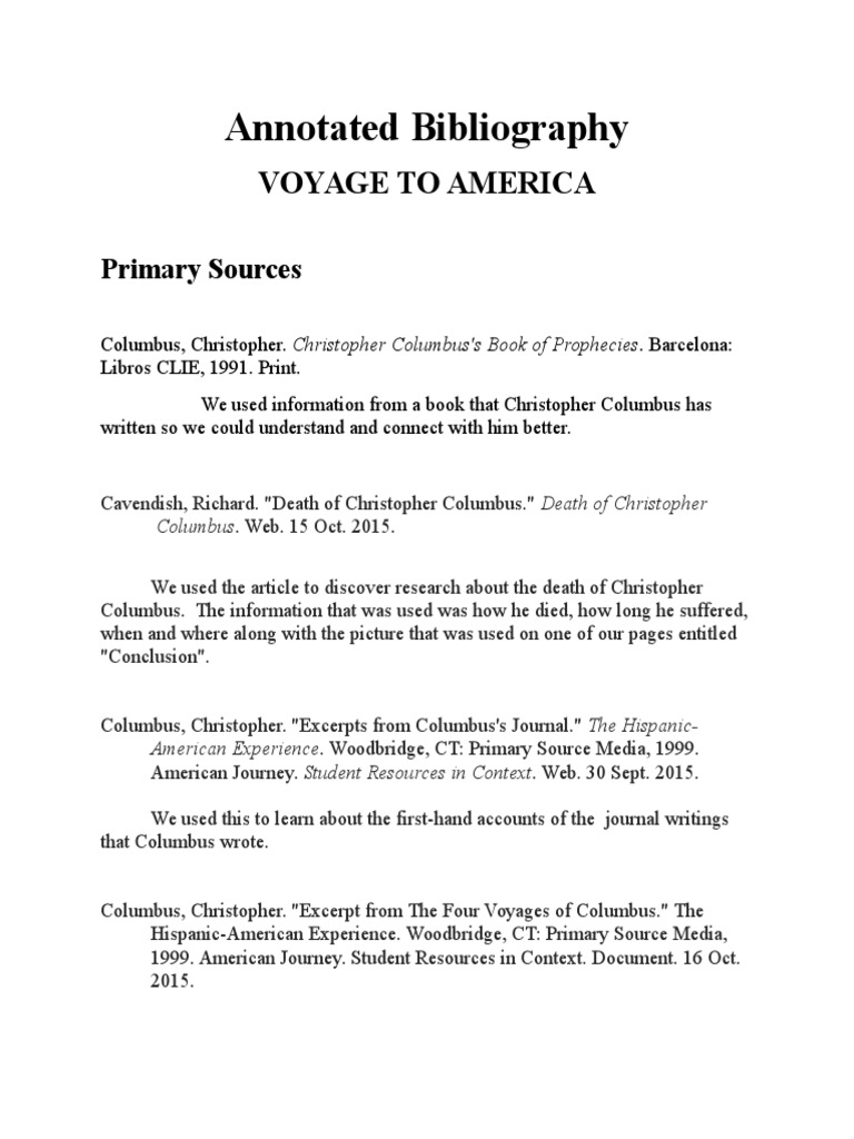 Columbus's Primary Sources Annotated | PDF | Voyages Of Christopher ...