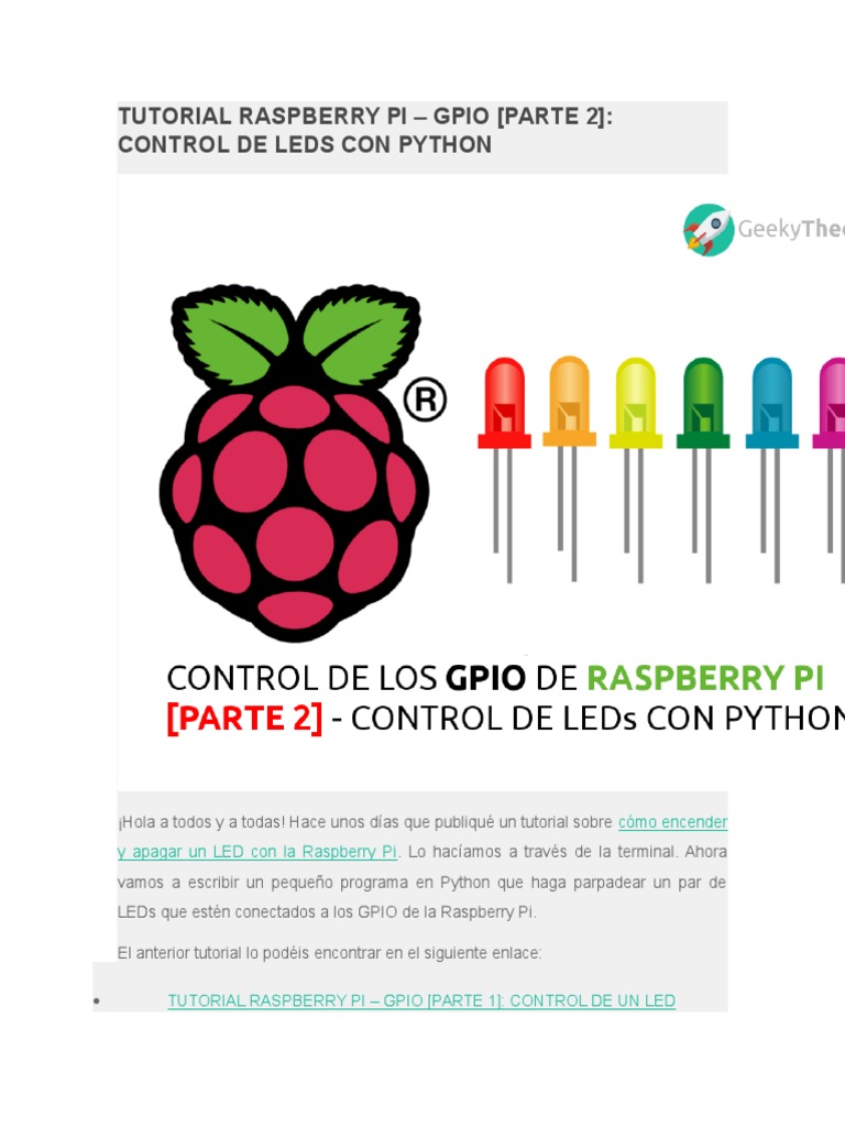 Tutorial Raspberry Pi | PDF | Raspberry Pi | Informática y tecnología ...