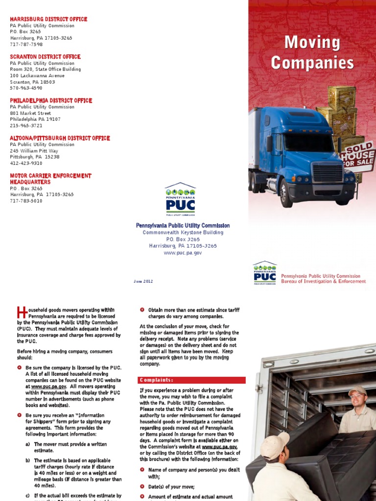 Pennsylvania Moving Companies Tips | PDF | Harrisburg | Pennsylvania
