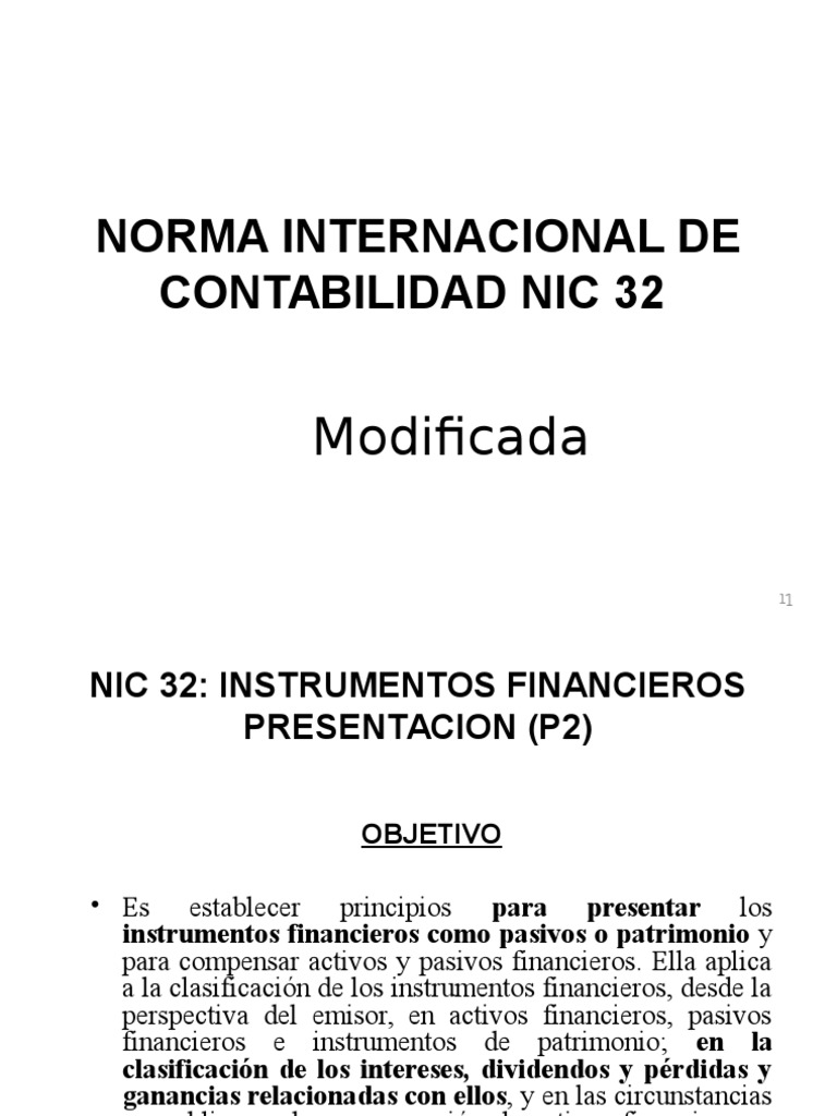 Nic 32 y Niif 7 | Normas Internacionales de Información Financiera ...