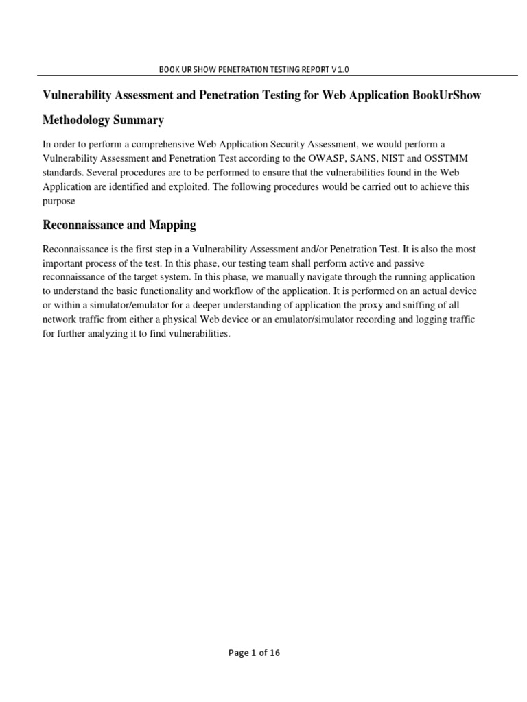 Va PT Report | PDF | Password | Computer Security Exploits